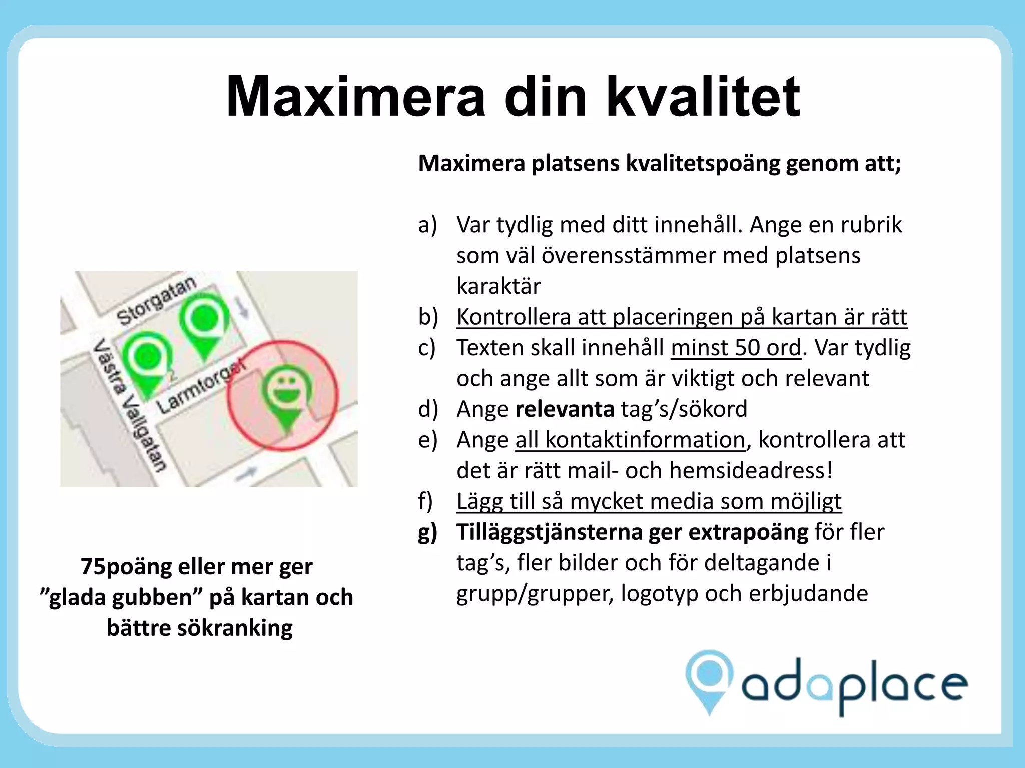 Maximera din kvalitet | PPT