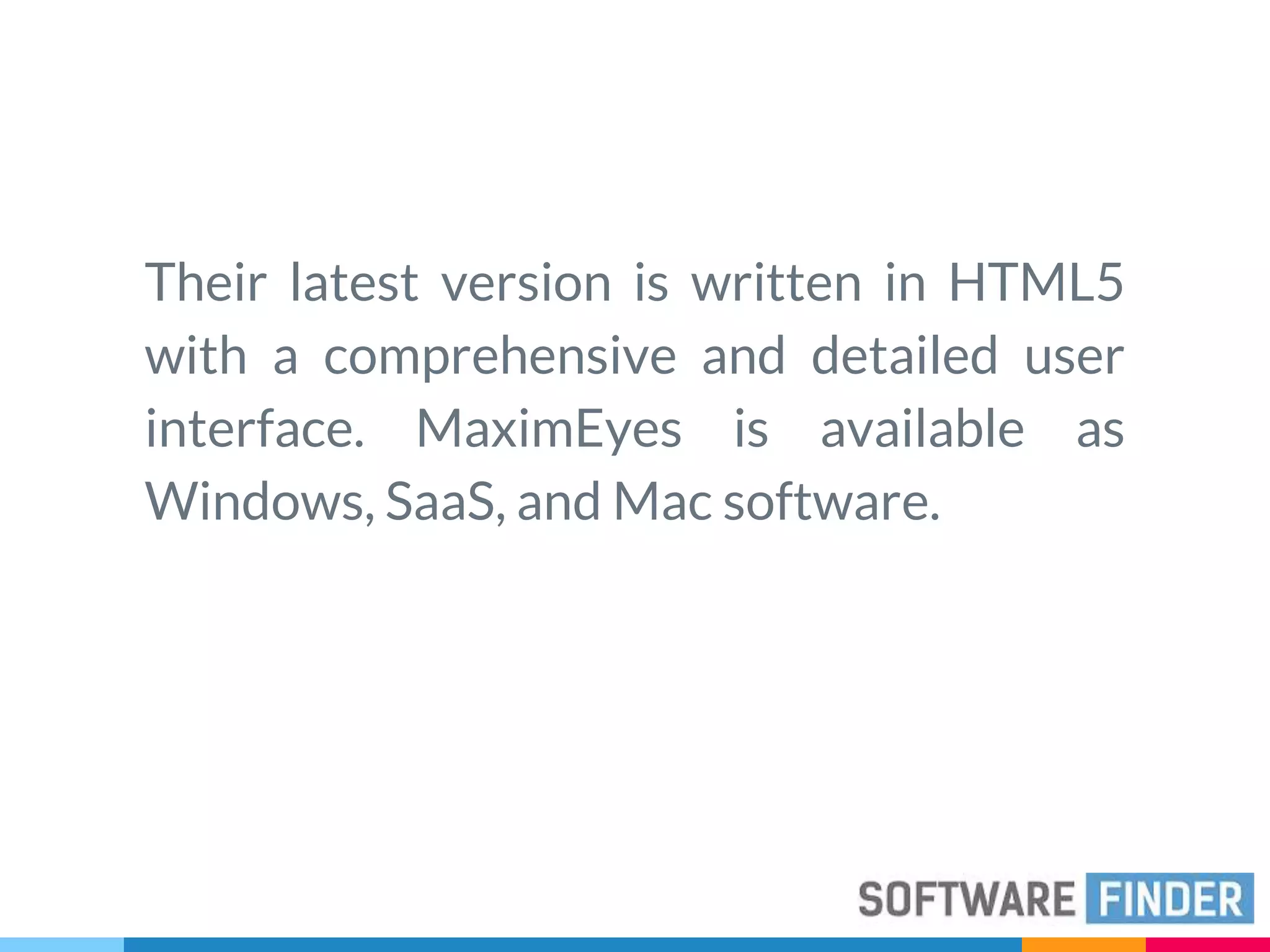 Maxim eyes-Software Finder | PPT