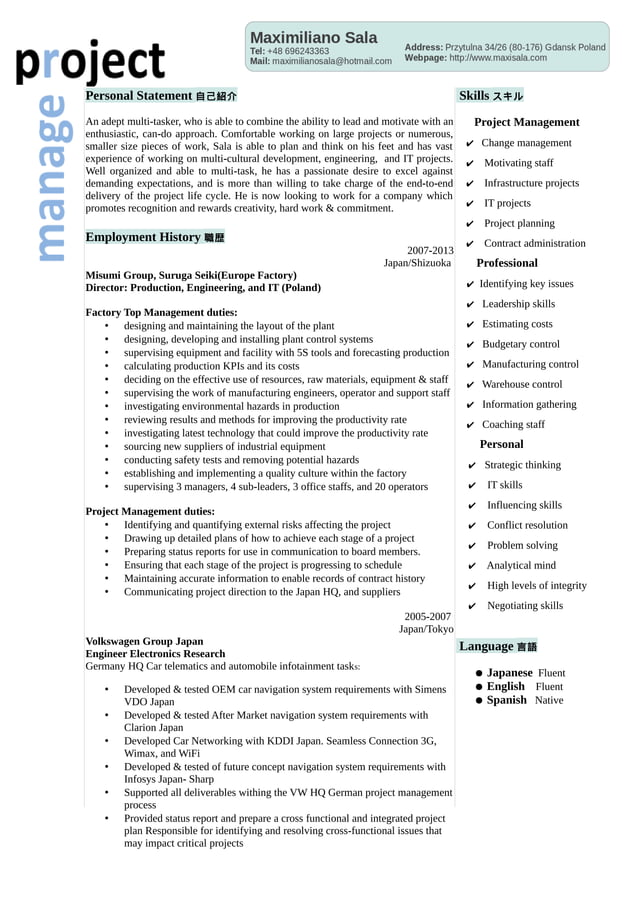 Japanese Project Manager | PDF | Mechanical and Industrial Engineering ...