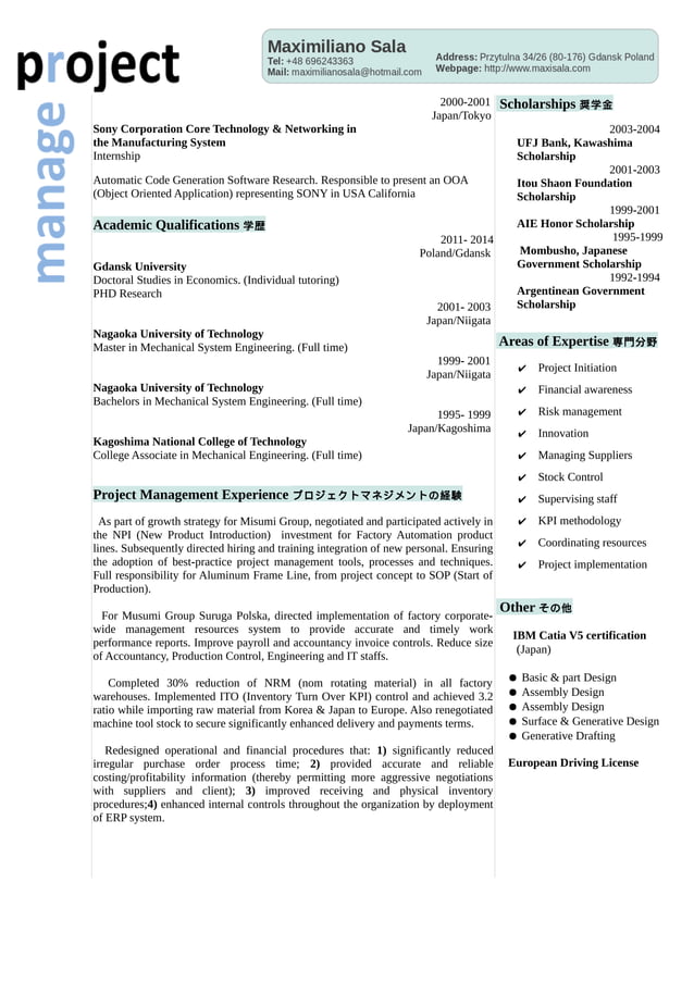 Japanese Project Manager | PDF | Mechanical and Industrial Engineering ...
