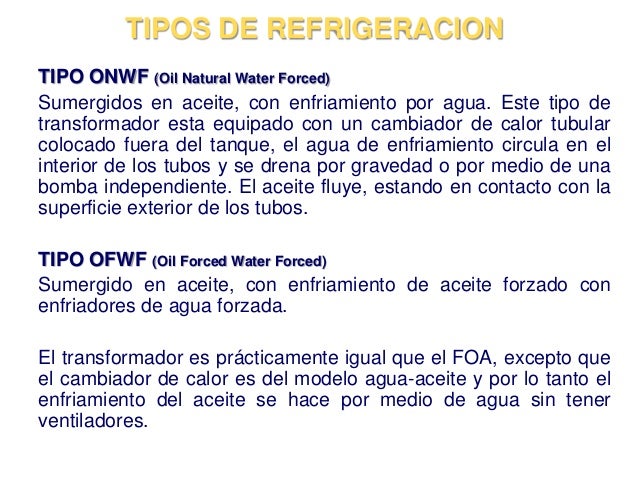 Tipos De Refrigeracion De Transformadores De Potencia - lararefba309
