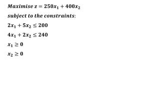 Maximisation Problem Pptx