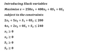 Maximisation problem | PPTX