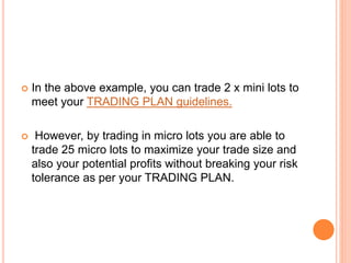 Maximising Profit Potential by Properly Sizing Positions | PPT