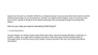 Maximising Your Layover A Guide to Things to Do for Layover Passengers ...