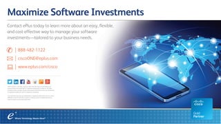 Maximize Software Investments with ePlus and Cisco ONE | PPT