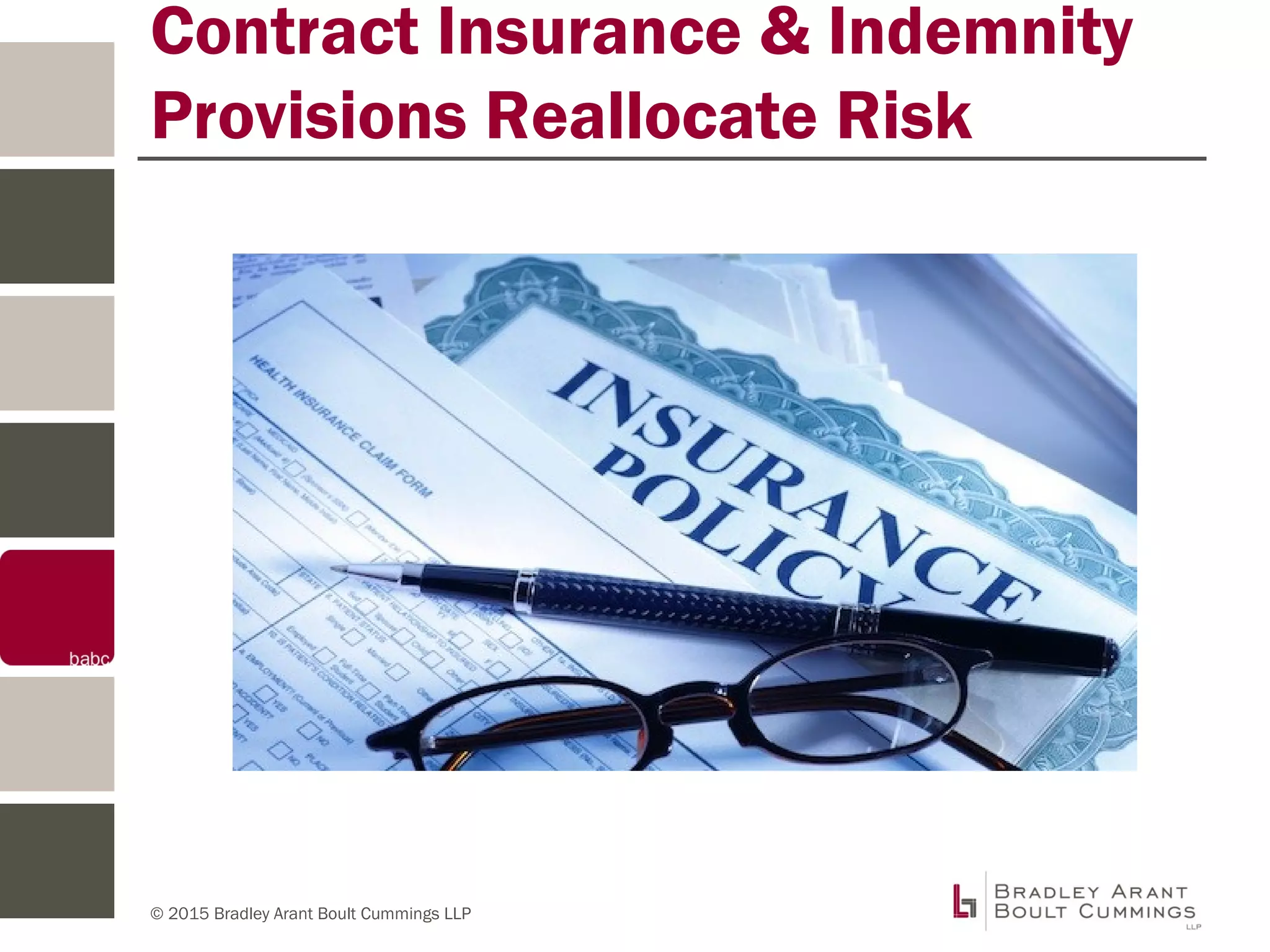 Insurance Provisions in Commercial Contracts | PPT