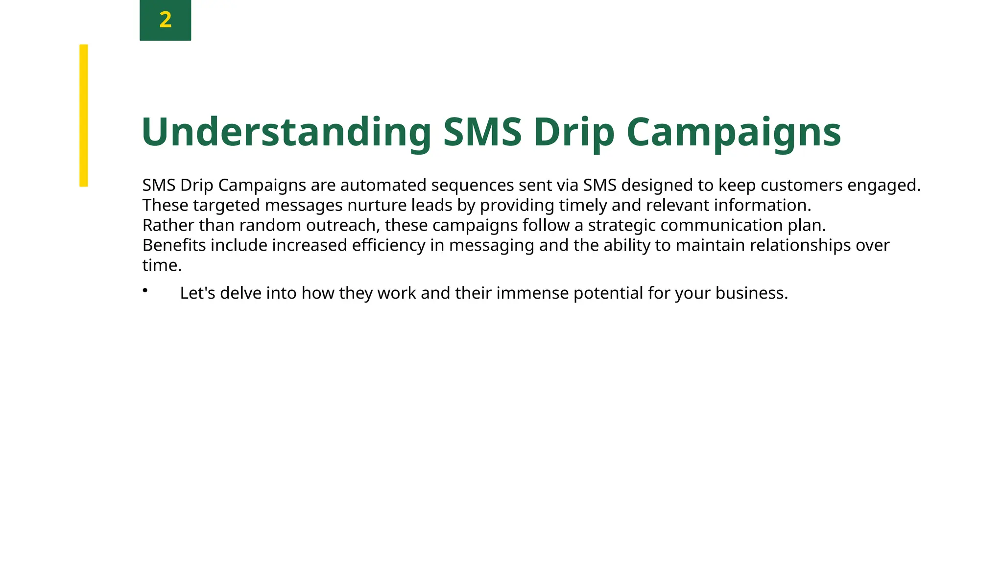 Maximize Engagement with Salesforce SMS Drip Campaigns | PPT