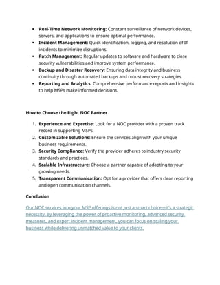 Maximize MSP Efficiency with Top-Notch NOC Services in AI-NOC.docx