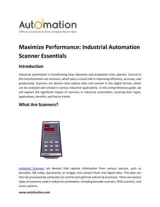 Maximize Performance Industrial Automation Scanner Essentials (1).pdf