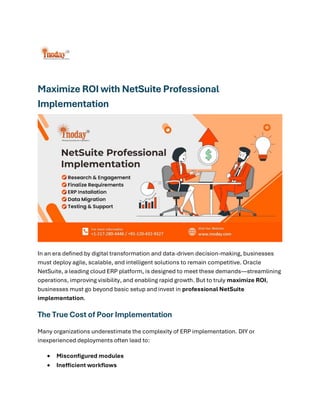 NetSuite Implementation to Maximize Returns | PDF