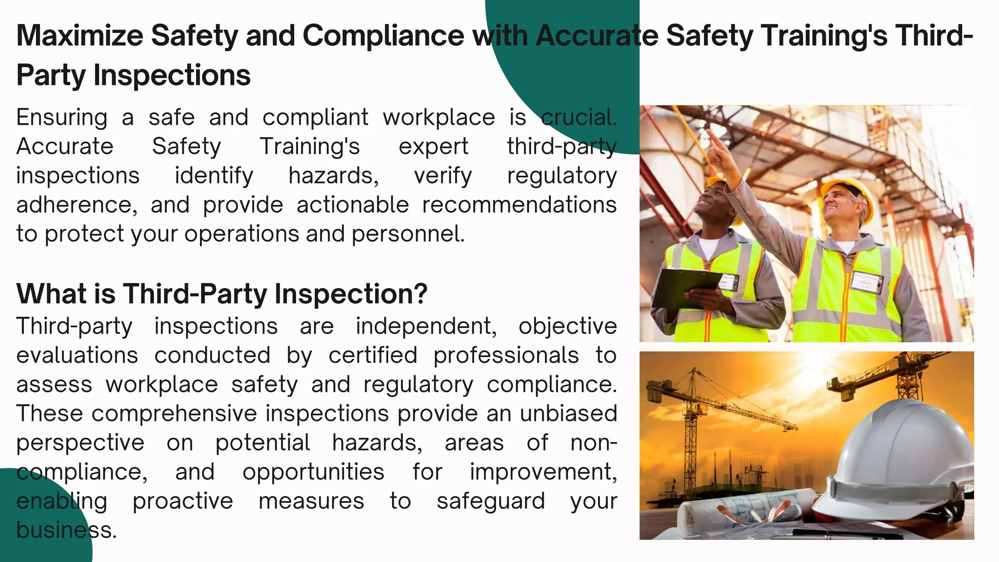 Maximize safety and Compliance with Accurate Safety Training Third-Party Inspections.pptx