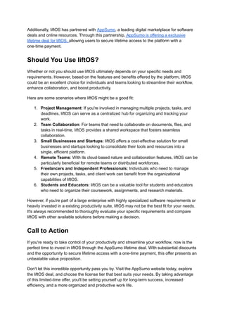 Maximize Your Efficiency with This Comprehensive Project Management Platform [liftOS Review] | PDF