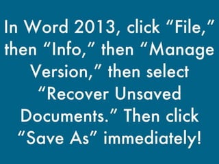 10 Tips To Maximize Your Use of Microsoft Word | PPTX