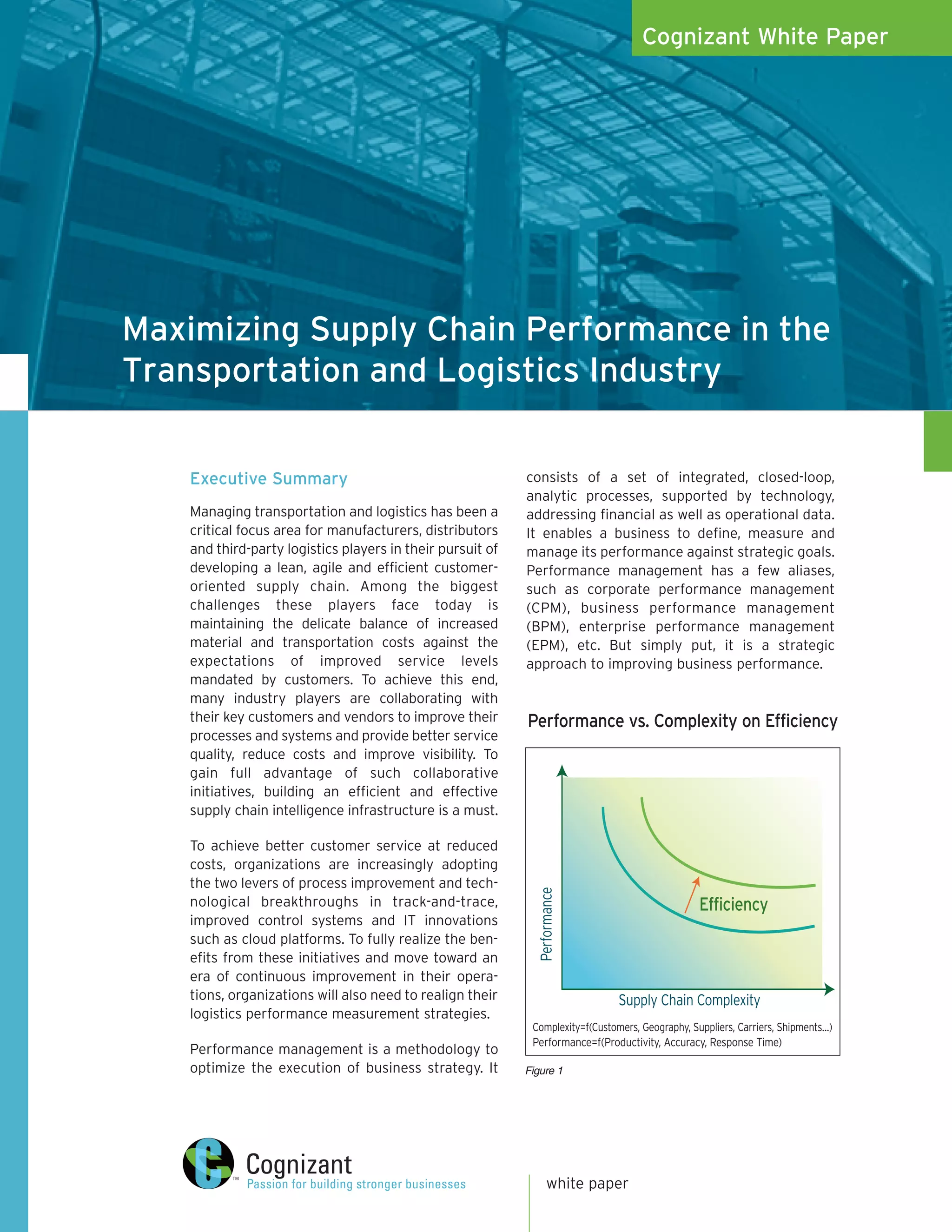 Maximizing Supply Chain Performance in the Transportation and Logistics ...