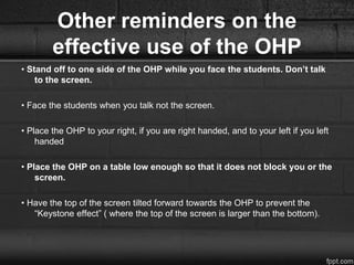 maximizing-the-use-of-OHP-and-the-chalkboard.ppt