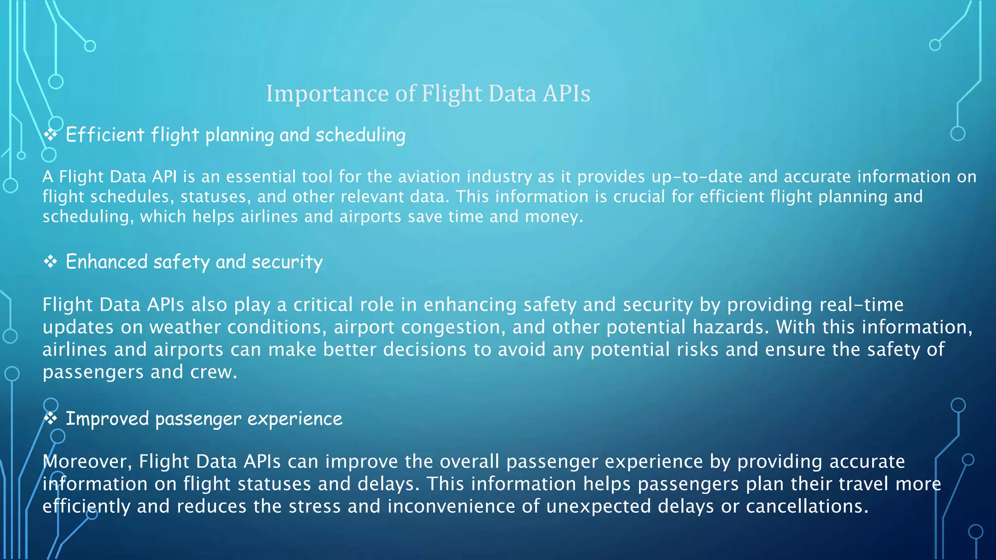 Maximizing Airline Operations Efficiency with Flight Data APIs.pptx | Cloud Computing | Internet