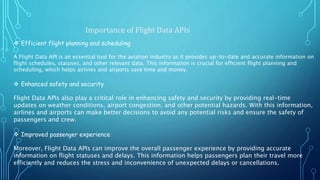 Maximizing Airline Operations Efficiency with Flight Data APIs.pptx ...