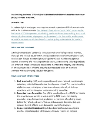 Maximizing Business Efficiency with Professional Network Operations ...