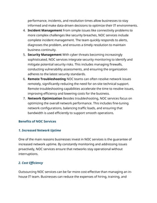 Maximizing Business Efficiency with Professional Network Operations Center (NOC) Services in AI ...