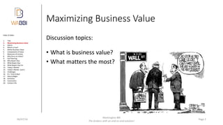 Maximizing business value umpqua lunch and learn 072016 | PPT