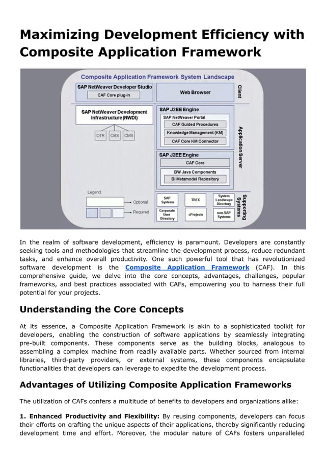 Maximizing Development Efficiency with Composite Application Framework ... Maximizing Development Efficiency with Composite Application Framework ...