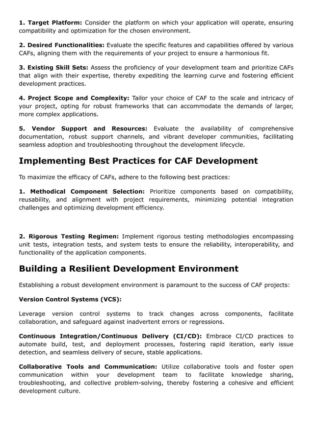 Maximizing Development Efficiency with Composite Application Framework | PDF
