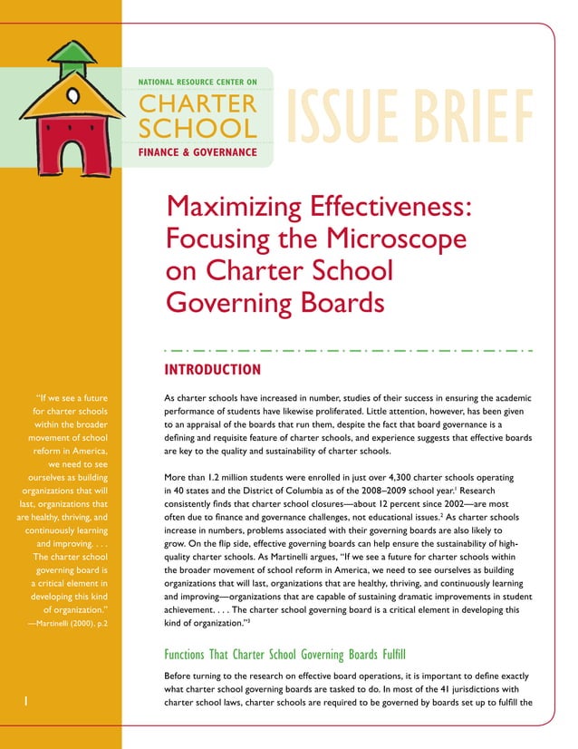 Charter School Governing Boards | PDF