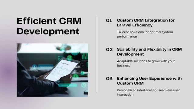 Maximizing Efficiency - Custom CRM Development with Laravel.pptx Maximizing Efficiency - Custom CRM Development with Laravel.pptx