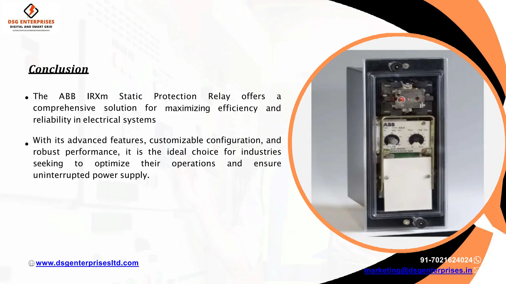 Maximizing Efficiency and Reliability with ABB IRXm Static Protection ...