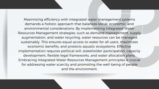Maximizing Efficiency with Integrated Water Management Systems | PPT