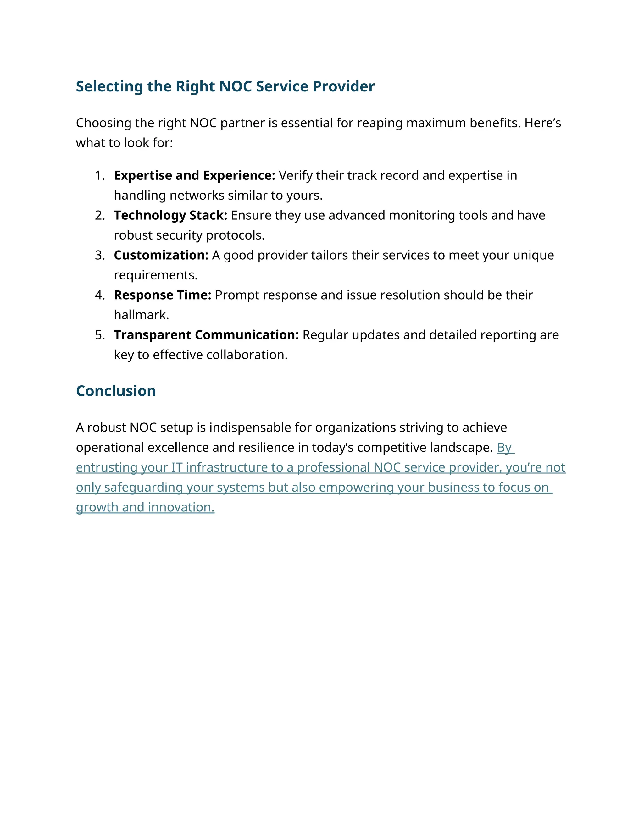 Maximizing Efficiency with NOC Services and The Backbone of Modern IT Operations in AI-NOC.docx