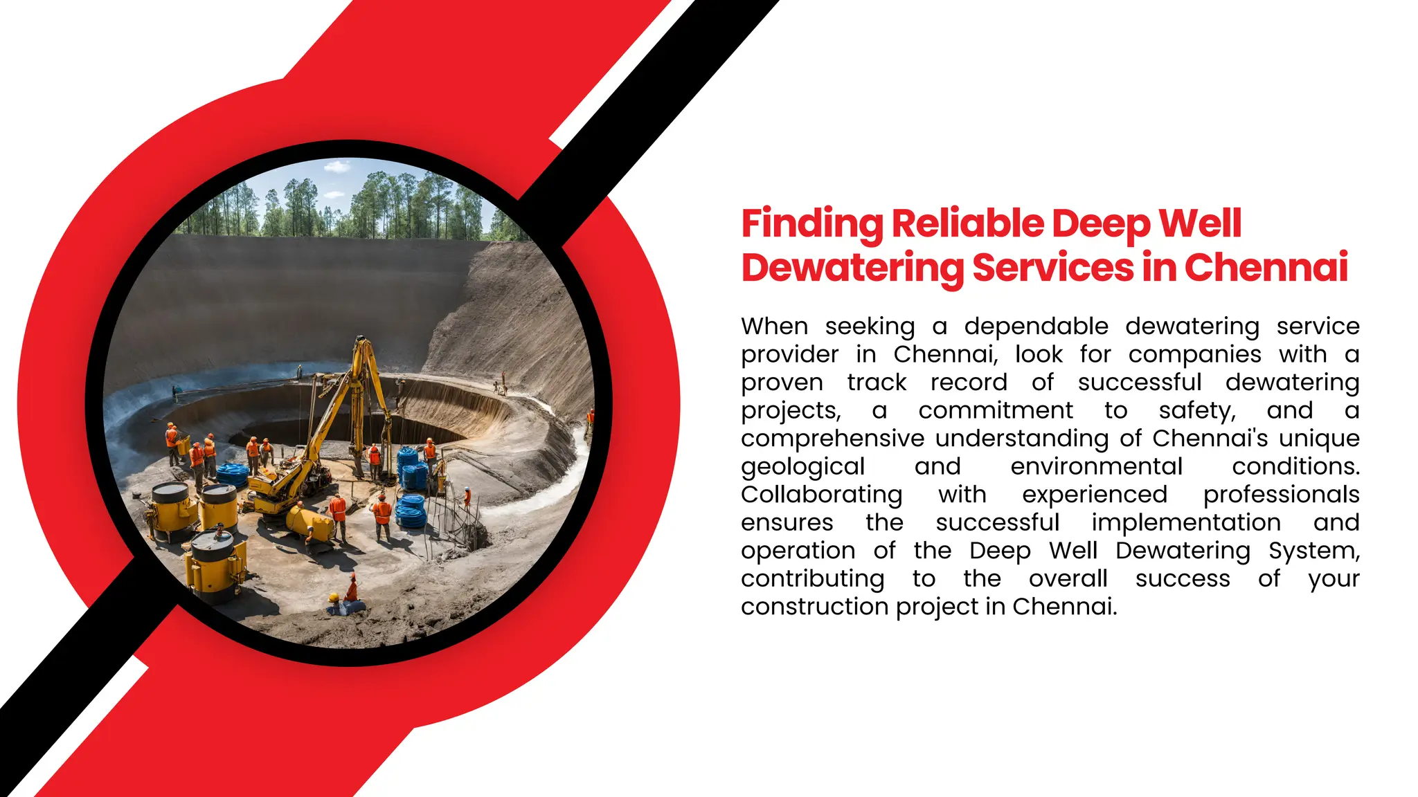 Deep Well Dewatering System in Chennai | Asian Dewatering | PDF | Civil ...