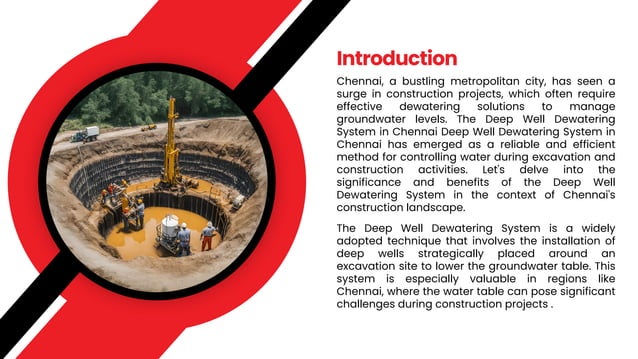 Deep Well Dewatering System in Chennai | Asian Dewatering | PDF | Civil ...