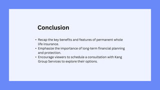 Maximizing Financial Security with Permanent Whole Life Insurance | PPT
