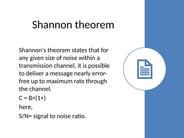 Maximizing Network Efficiency: Exploring Shannon's and Nyquist Theorems ...
