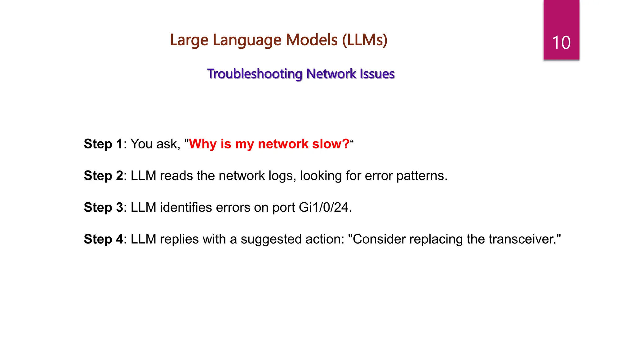 Maximizing Network Efficiency With Large Language Models Llm Ppt