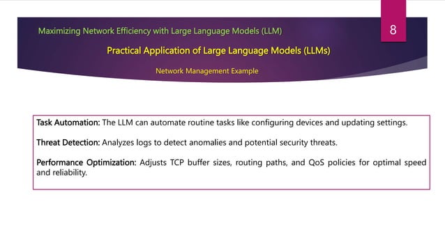 Maximizing Network Efficiency with Large Language Models (LLM) | PPT