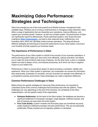 Maximizing Odoo Performance Strategies and Techniques.pdf