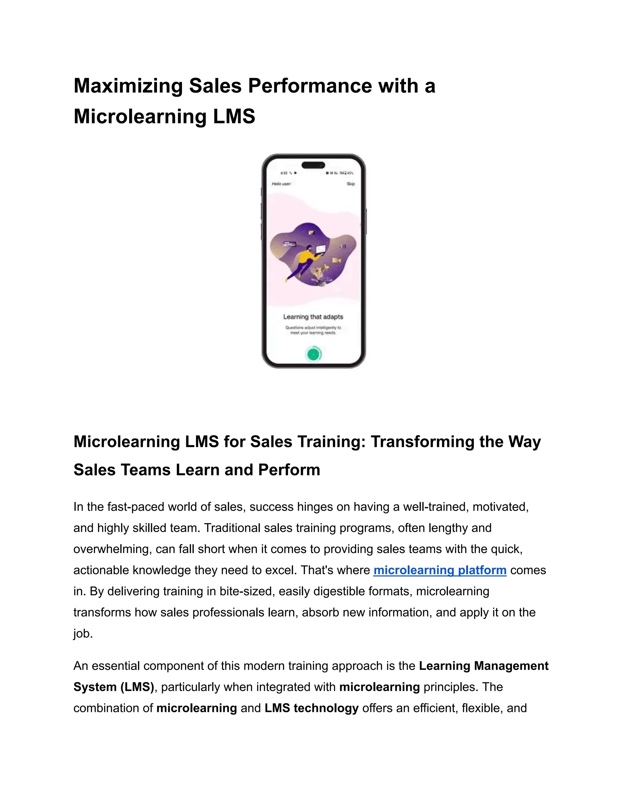 Maximizing Sales Performance with a Microlearning LMS.pdf