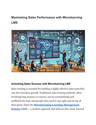 Maximizing Sales Performance with Microlearning LMS.pdf