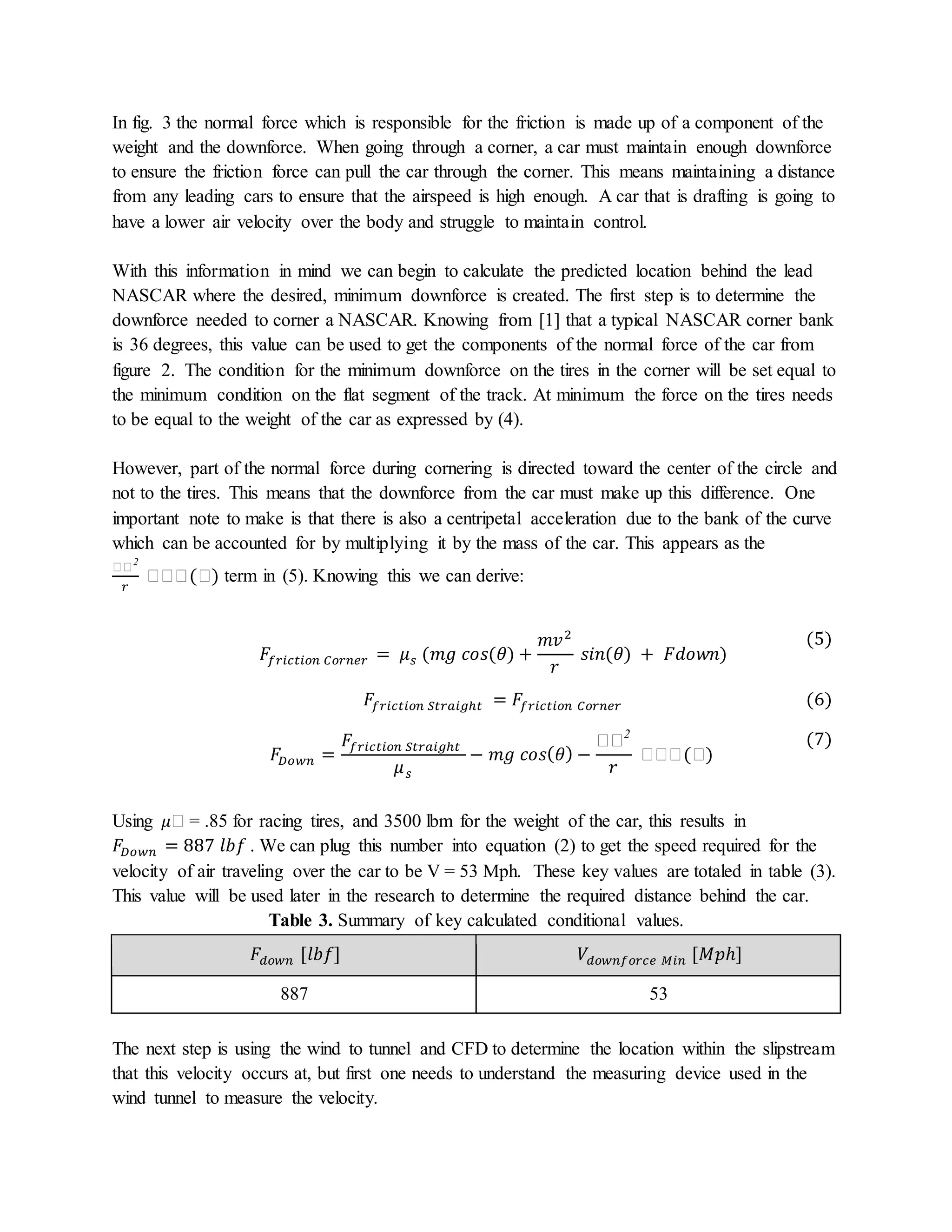 NASCAR Slip Stream Characterization | DOCX | Auto Racing | Sports