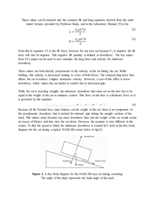 NASCAR Slip Stream Characterization | DOCX | Auto Racing | Sports