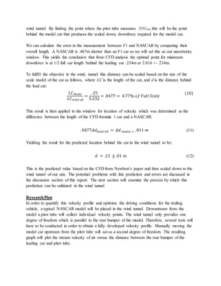 NASCAR Slip Stream Characterization | DOCX | Auto Racing | Sports