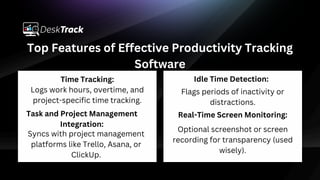 Boosting Efficiency with Employee Productivity Tracking Software | PPT