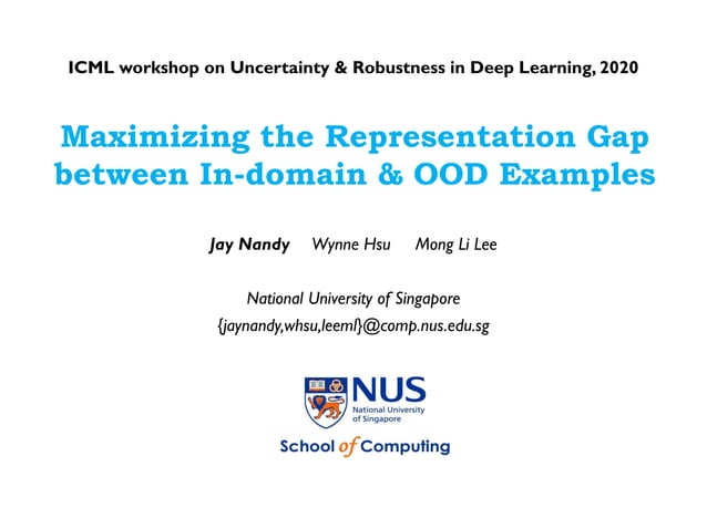 Maximizing the Representation Gap between In-domain & OOD examples | PPT