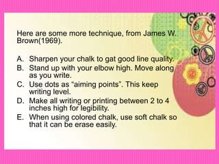 Maximizing the use of chalkboard | PPTX