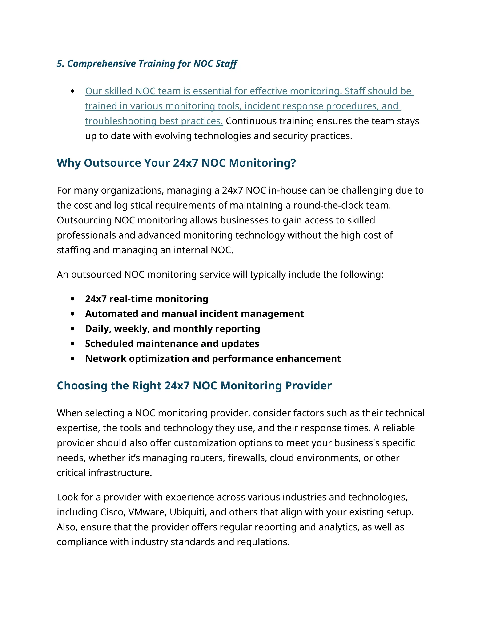 Maximizing Uptime and Efficiency with 24x7 NOC Monitoring in AI-NOC.docx