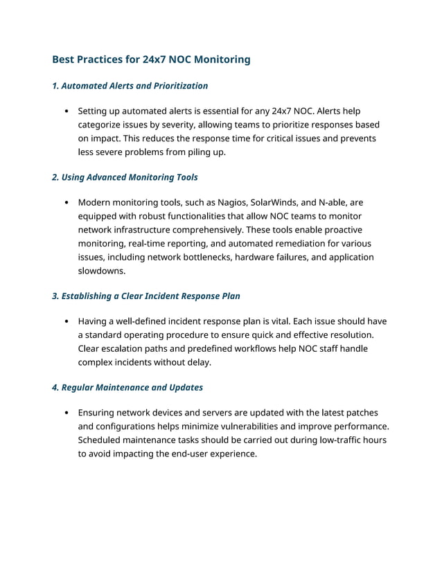 Maximizing Uptime and Efficiency with 24x7 NOC Monitoring in AI-NOC.docx