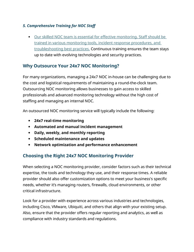 Maximizing Uptime and Efficiency with 24x7 NOC Monitoring in AI-NOC.docx